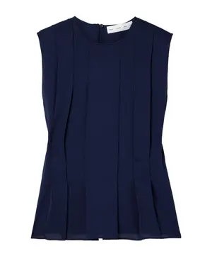 Proenza Schouler Makayla Pleated Crepe Tank - Black