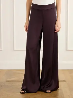 Johanna Ortiz Satin Wide-leg Pants - No