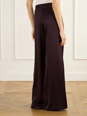 Johanna Ortiz Satin Wide-leg Pants - No