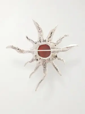 SOPHIE BUHAI Silver And Carnelian Brooch
