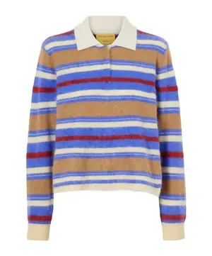 Guest In Residence Brushed Cashmere Polo Sweater
