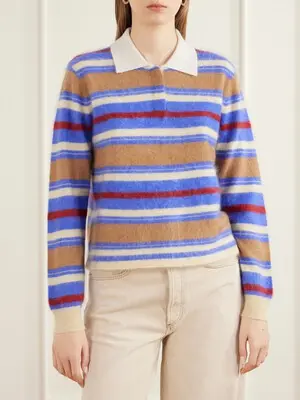 Guest In Residence Brushed Cashmere Polo Sweater