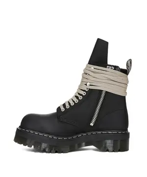 DR. MARTENS X RICK OWENS Round-toe Short Boots
