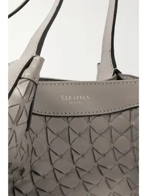 SERAPIAN Secret Large Woven Leather Tote