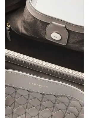 SERAPIAN Secret Large Woven Leather Tote