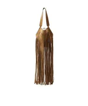 Khaite Lotus Fringed Leather Tote - Brown