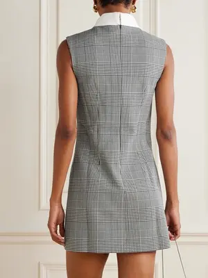 SELF-PORTRAIT Sleeveless Prince Of Wales Check Mini Dress - No