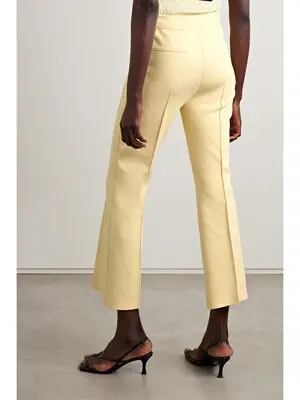 HIGH SPORT Kick Cropped Stretch-cotton Flared Pants