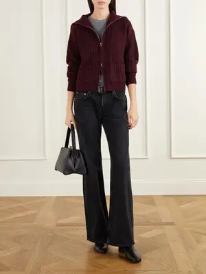 Arch4 Ribbed Cashmere Zip-up Cardigan