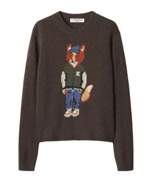 Maison Kitsuné Long-sleeved Sweater - Brown