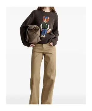 Maison Kitsuné Long-sleeved Sweater - Brown