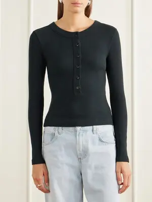 Citizens Of Humanity Ribbed Stretch Henley Top
