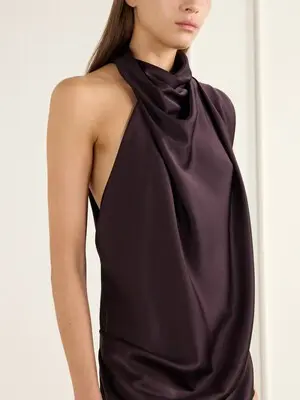 Johanna Ortiz Draped Satin Top