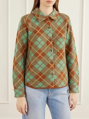 Guest In Residence Dylan Checked Cashmere Cardigan - No