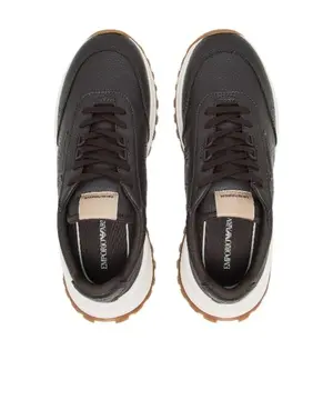 Emporio Armani Boteh Capsule Collection Hammered-finish Sneakers