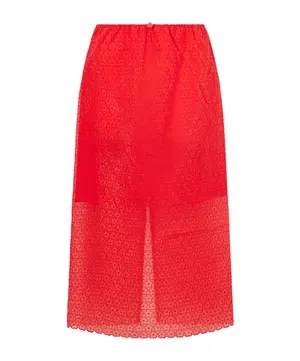 Cecilie Bahnsen Embroidered Tulle Midi Skirt