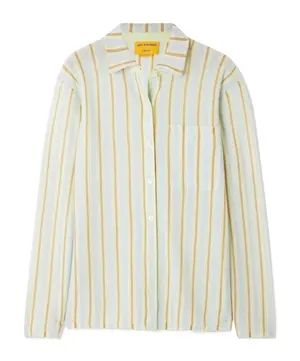 Guest In Residence Showtime Striped Cashmere Shirt No