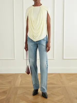 Brandon Maxwell Astor Draped Top
