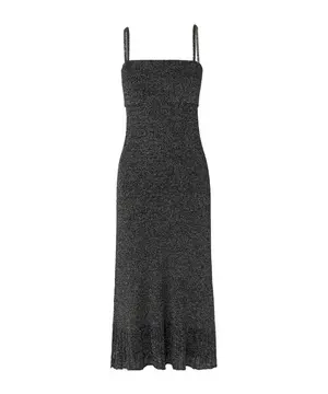 Proenza Schouler Lorenia Metallic Lamé Maxi Dress - Black