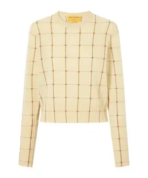 Guest In Residence Checked Cashmere Sweater