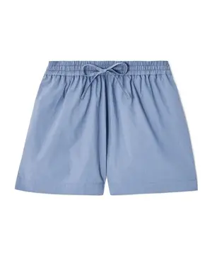 Matteau Net Sustain Organic Cotton-poplin Shorts - Blue