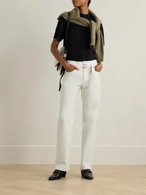 Proenza Schouler Ellsworth Belted Low-rise Straight-leg Jeans