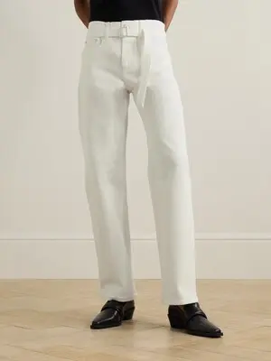 Proenza Schouler Ellsworth Belted Low-rise Straight-leg Jeans