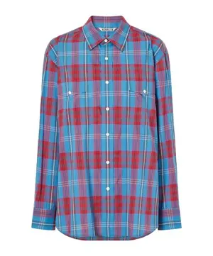 Auralee Checked Cotton And Silk-blend Shirt