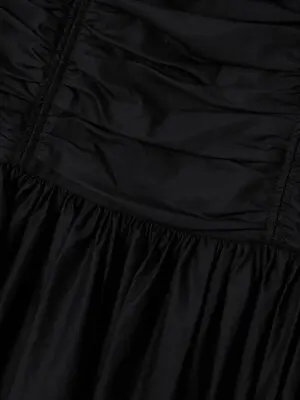 Matteau Strapless Ruched Organic Cotton-poplin Midi Dress