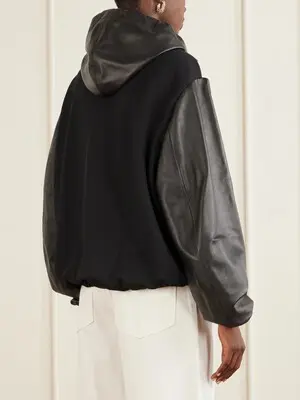 WALES BONNER Striped Leather Jacket