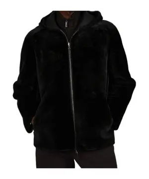 Emporio Armani Long-sleeved Leather Jacket