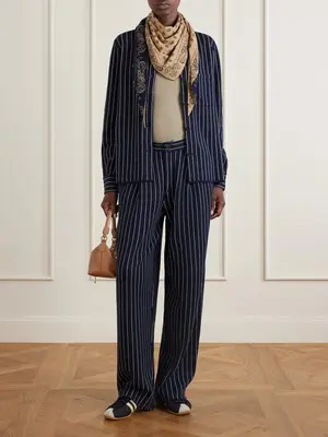Guest In Residence Loose-fitting Striped Trousers