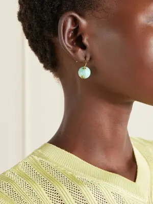 LIZZIE FORTUNATO Comet Beaded Amazonite Earrings