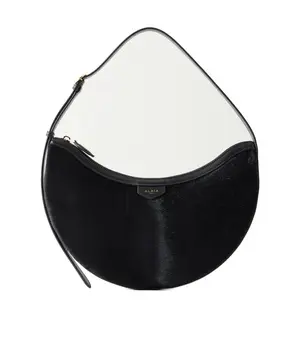 Alaïa Demi Lune Calf-hair Shoulder Bag - Black