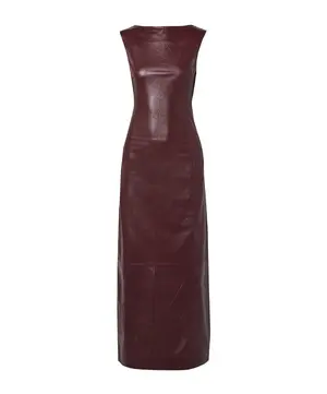 Proenza Schouler Open-back Leather Midi Dress - Red