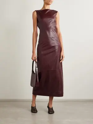 Proenza Schouler Open-back Leather Midi Dress