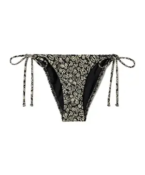 Matteau The String Floral-print Recycled Bikini Briefs - Black