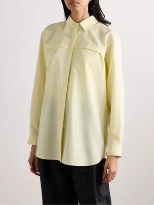 Proenza Schouler Rose Wool-blend Twill Shirt