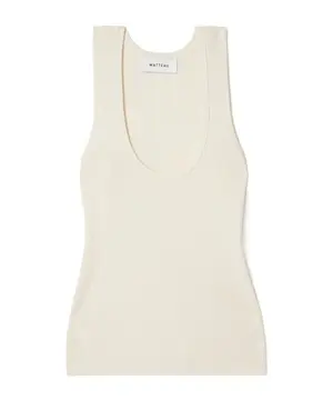 Matteau Ribbed-knit Tank - Cream