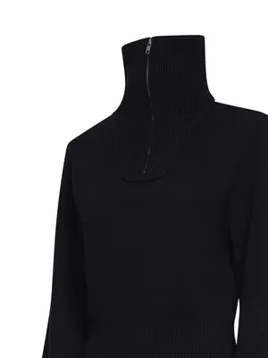 MAISON MARGIELA Zip High Neck Knitted Sweater