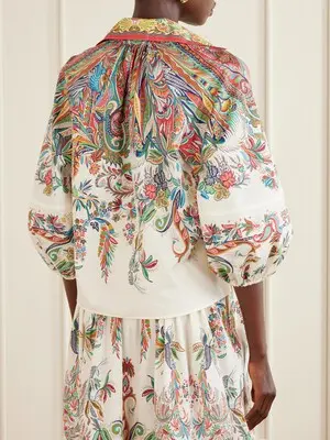 Etro Floral Print Cotton Poplin Shirt
