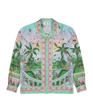 Casablanca Ladurée Tree-print Shirt - Gray