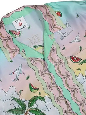 Casablanca Ladurée Tree-print Shirt