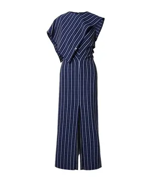 Proenza Schouler Checked Stretch-crepe Maxi Dress - Blue