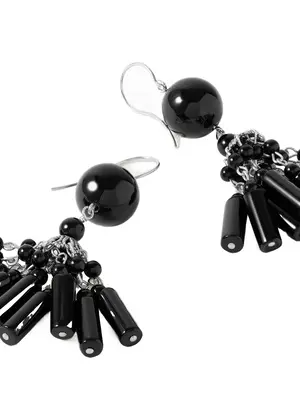 SOPHIE BUHAI Flamenco Silver Onyx Earrings