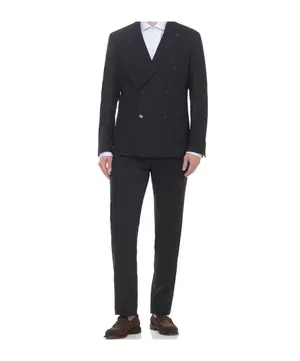 LARDINI Pinstriped Double-breasted Suit