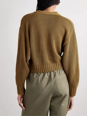 Proenza Schouler Sofia Cropped Cotton-blend Cardigan