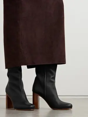 Khaite Textured-leather Knee Boots