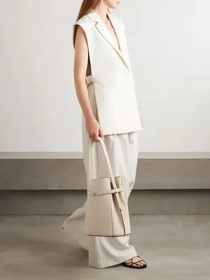 ST. AGNI Tie-side Wool-blend Twill Vest