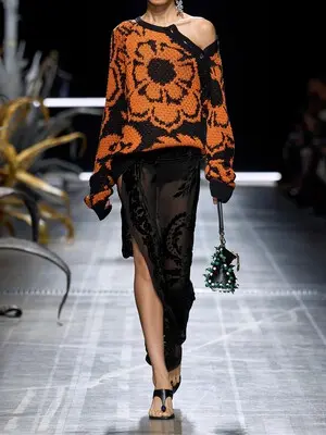 Etro Asymmetric Devoré-velvet Wrap Skirt